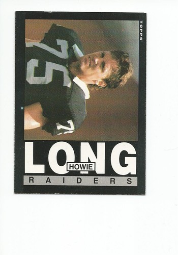HOWIE LONG 1985 Topps Football card #292 Oakland Raiders NR MT | eBay