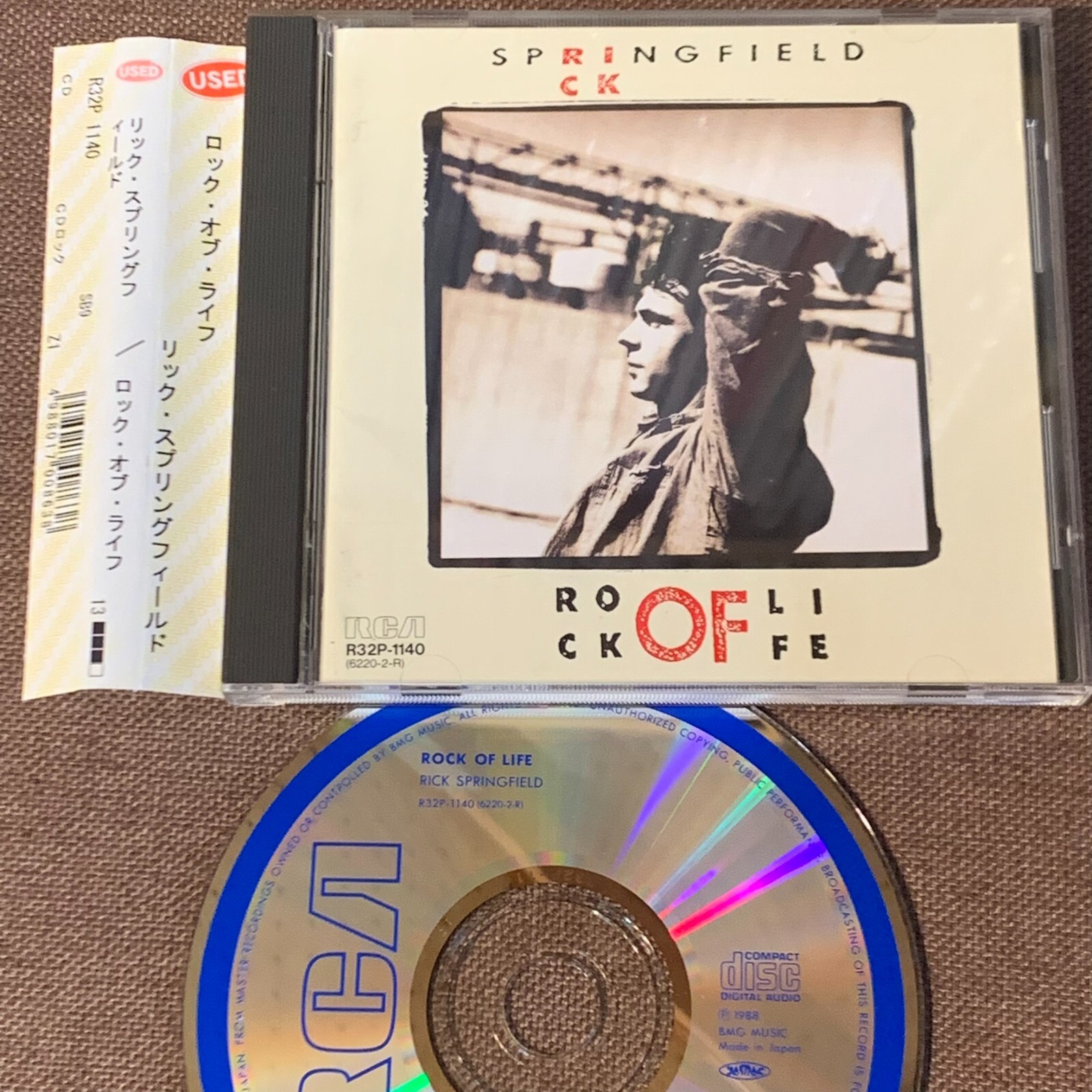 RICK SPRINGFIELD Rock Of Life JAPAN CD R32P-1140 w/ RETAILER'S OBI(Non ...