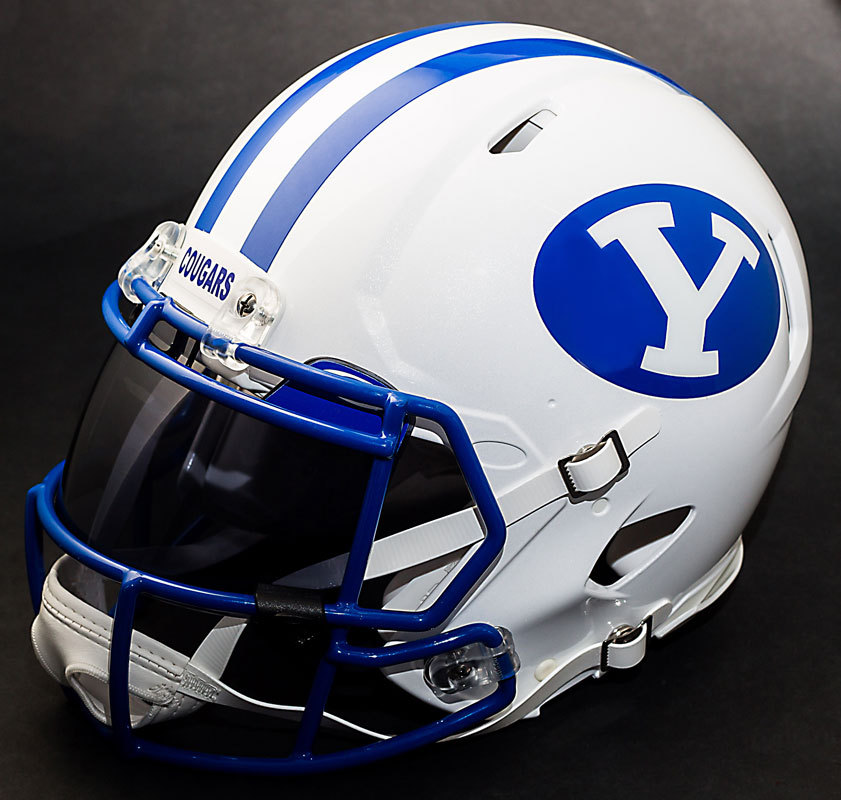 *CUSTOM* BRIGHAM YOUNG BYU COUGARS NCAA Riddell SPEED Replica Football ...