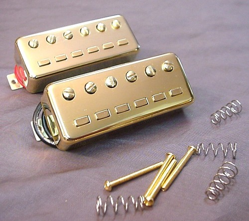 REPLACEMENT VINTAGE STAPLE STYLE MINI HUMBUCKER GUITAR PICKUP SET ...