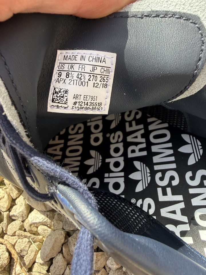 Adidas Raf Simons L.A. Stan Legend Ink Blue Shoes Trompe L'oeil Size UK ...