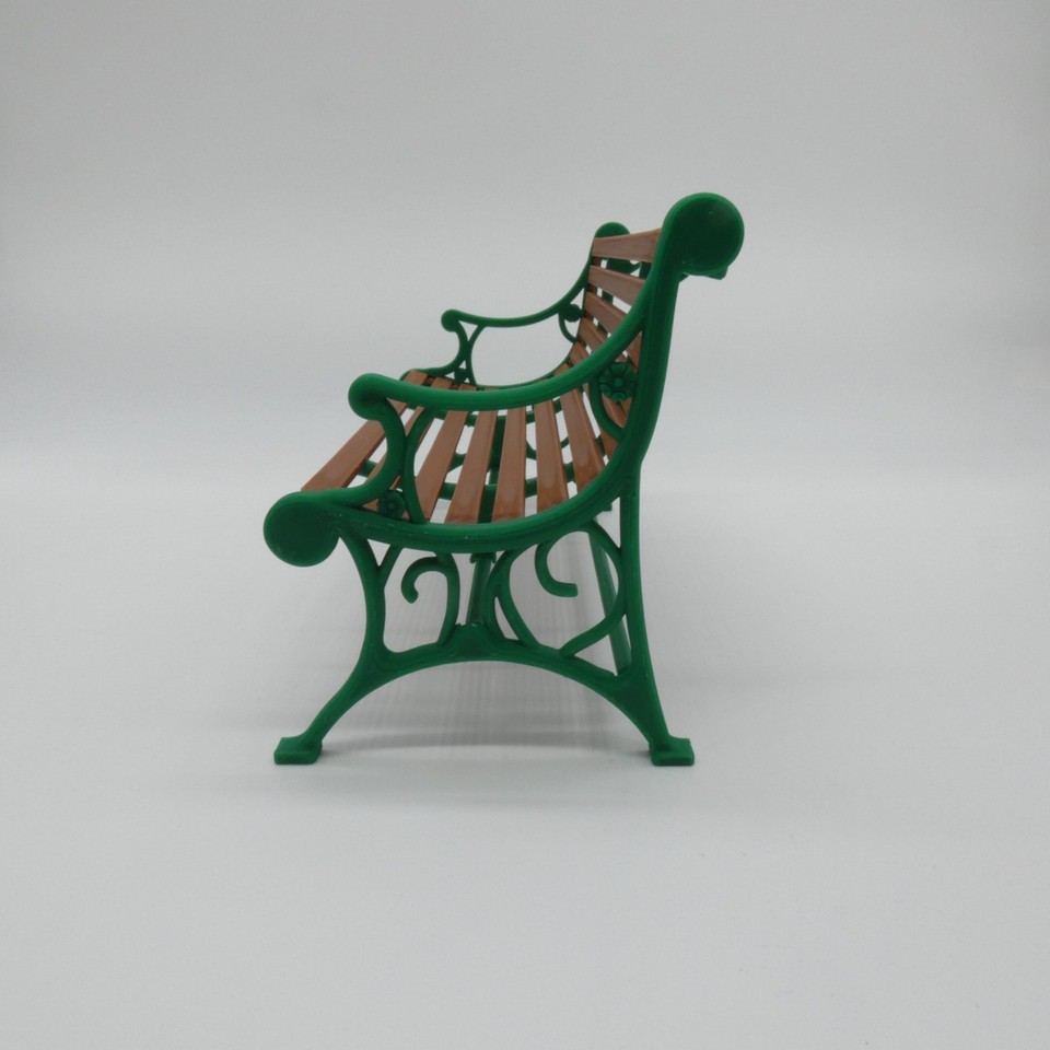 1/6 Scale Doll Furniture Park Bench Green Brown 1:6 Barbie Integrity ...