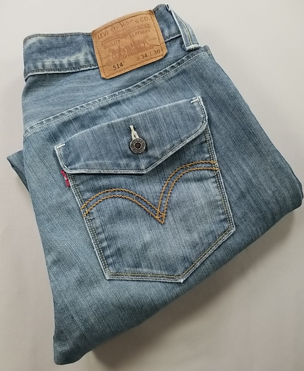 Levis 514 Jeans Men's Slim Straight Denim Blue 34x30 … - Gem