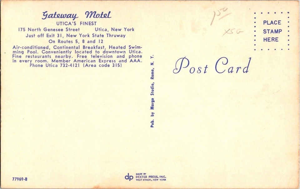 Utica New York NY Gateway Motel Pretty Girls Swimsuits Vintage Postcard ...