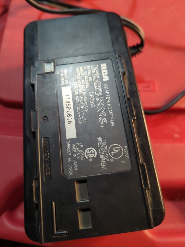 Original RCA Charger Power Adapter CPS012 For Camcorders Cameras Tested ...