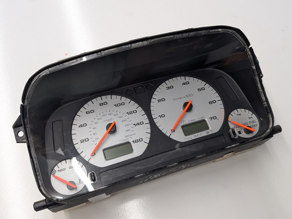 VW MK3 Golf Jetta GTI GLX VR6 Speedometer SILVER Gauge Cluster 160mph ...