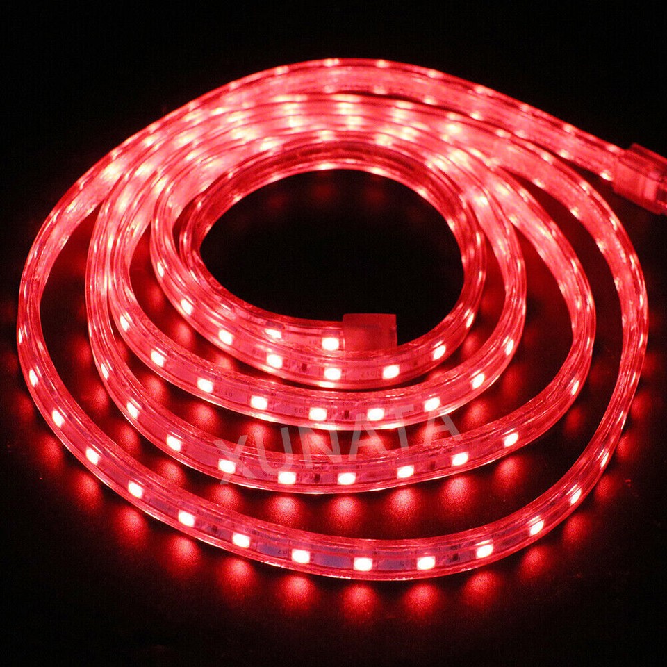 RGB LED Strip Lights 220V 240V 5050 SMD Rope Tape Waterproof IP67 UK ...