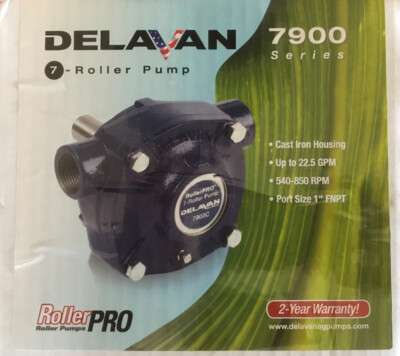 Delavan 7 Roller Cast Iron Sprayer Pump 15/16" Shaft & 1" NPT 7900C | eBay
