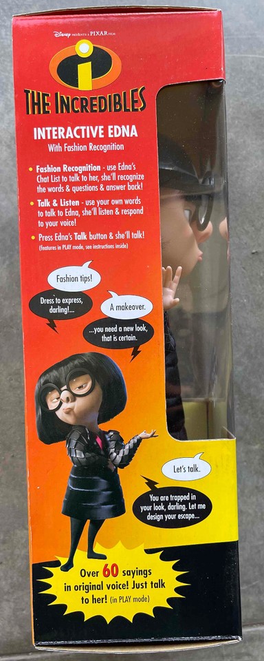 EDNA interactive talking doll Pixar The Incredibles Mint Condition | eBay