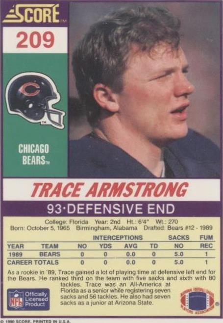 1990 Score Trace Armstrong #209 for sale | eBay