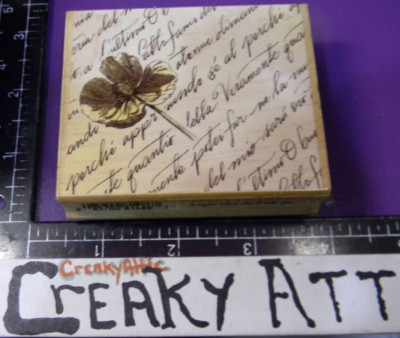 POPPY FLOWER ITAILIAN SCRIPT WRITING RUBBER STAMP HERO ARTS K1955 ...