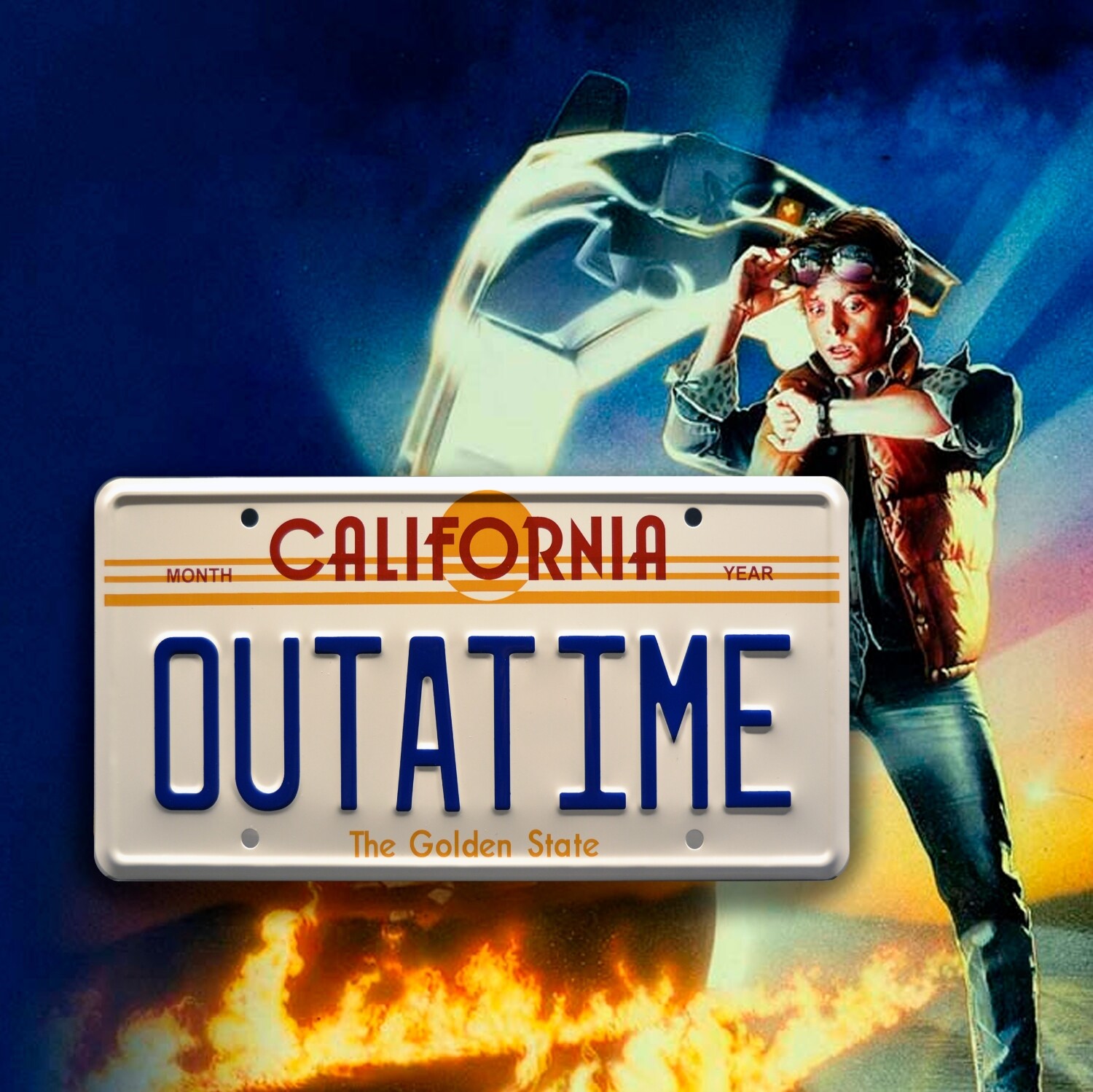 Back To The Future Inspired OUTATIME Usa METAL SIGN RETRO GARAGE BAR ...
