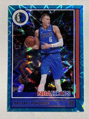 2021-22 Panini NBA Hoops Teal Explosion #82 Kristaps Porzingis Dallas ...