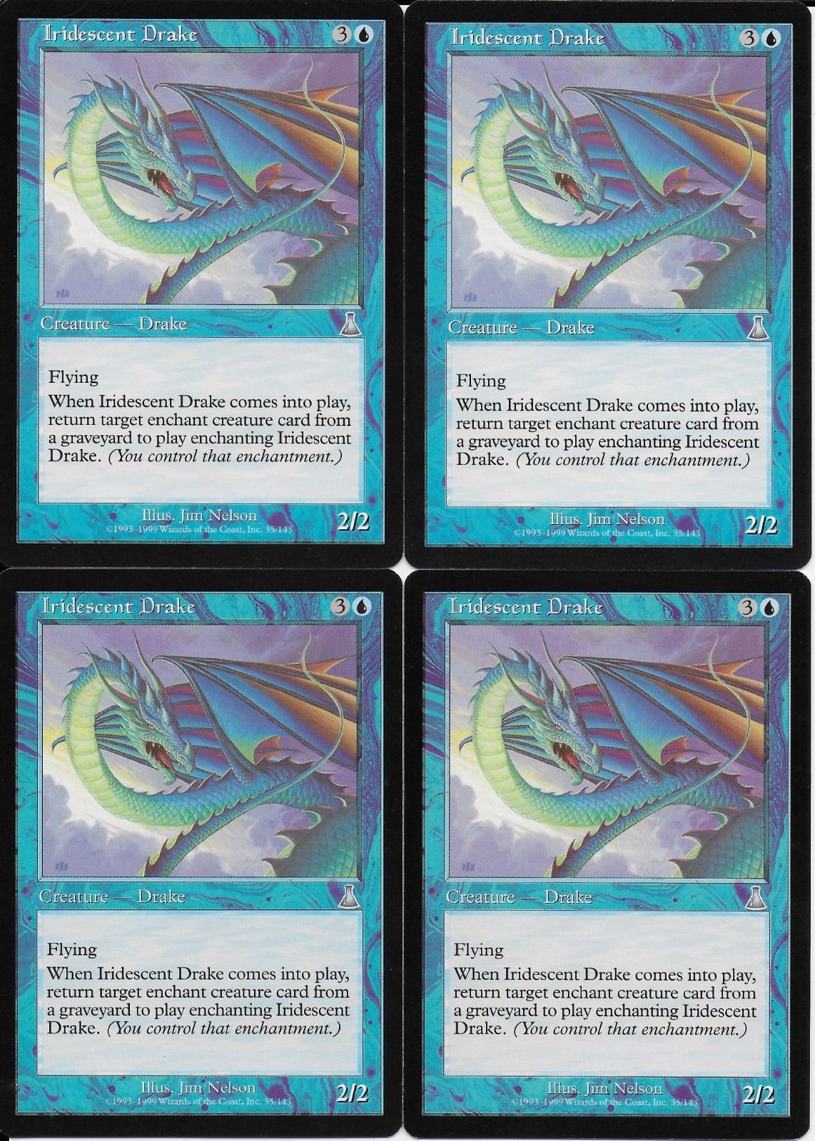 MTG: IRIDESCENT DRAKE Urza's Destiny UNCOMMON; played, Excellent ...