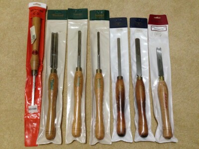 Woodturning Lathe Chisels Robert Sorby Hamlet Packard Crown Henry ...