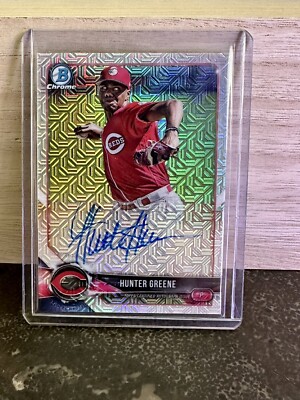 HUNTER GREENE 2018 Bowman Chrome Mojo Rookie AUTO Autograph #BMA-HG ...