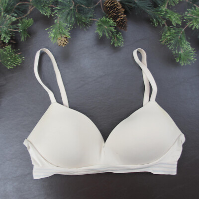 Auden Bra 34C Tan Padded Wireless Adjustable Clasp Back | eBay