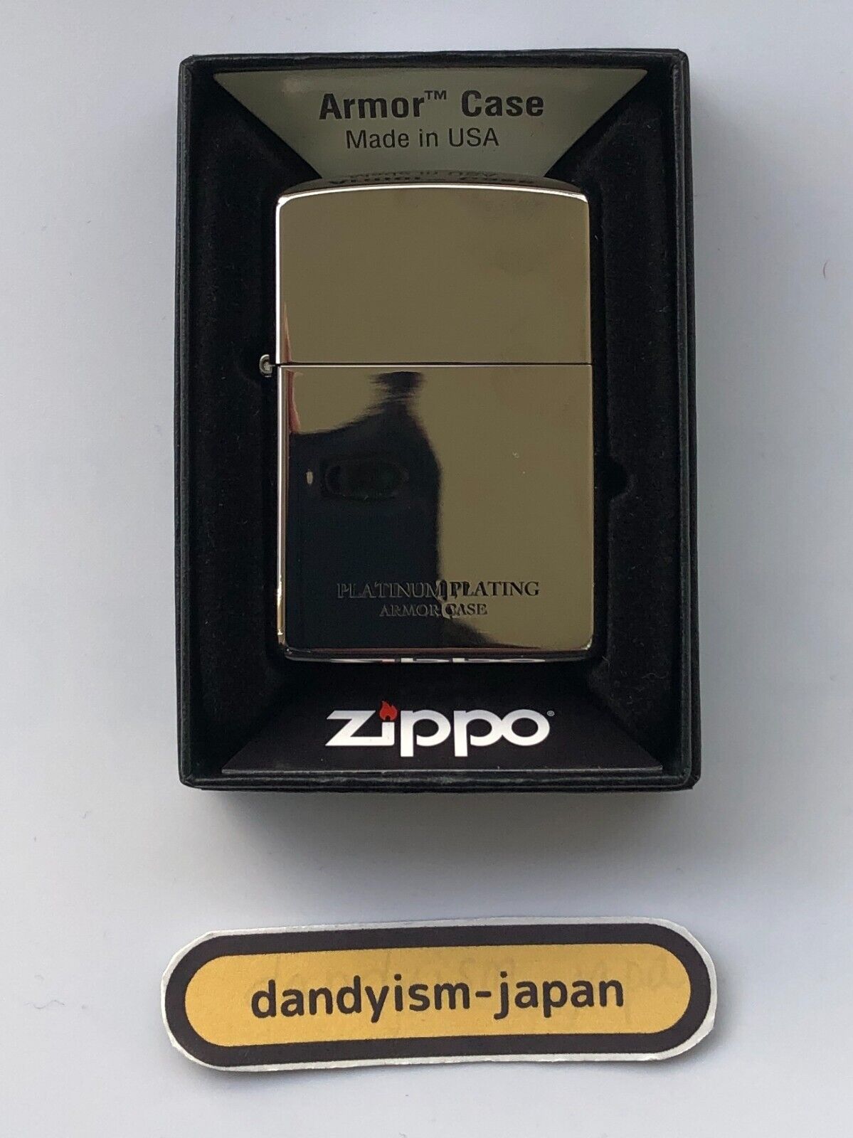 Zippo Lighter Armor Case Titanium Coating Platinum Plating Silver Brass ...