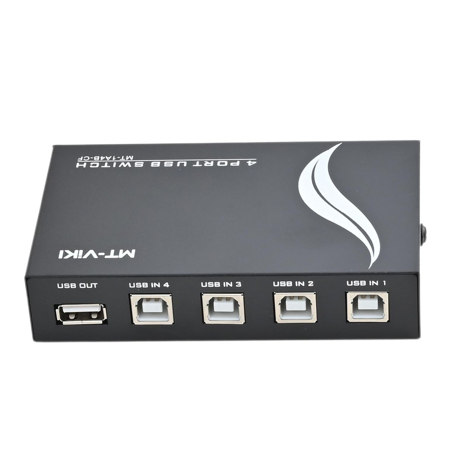 4 Port USB 2.0 Sharing Manual Switch Box Hub 4 PCS Share Switcher 1 USB ...