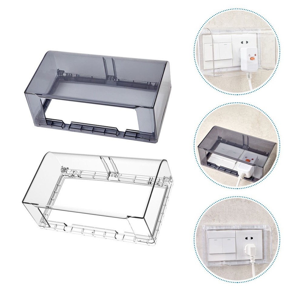2 Pcs Outdoor Socket Cover Waterproof Box Electric Covers Wall ...
