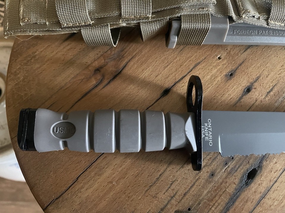 Ontario OKC3S Khaki USMC Combat 8" Blade and Scabbard Bayonet 2015 ...