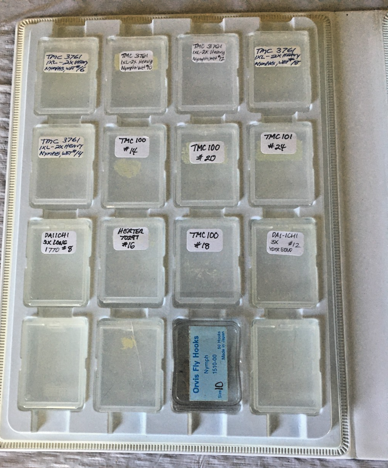 TMC TIEMCO Hook File Box Fly Tying Hooks Fabulous Condition Materials ...