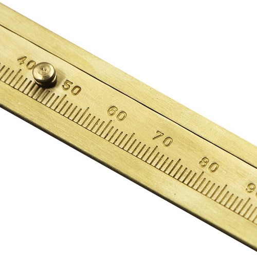 2pcs Brass Scale 80/100mm Sliding-Gauge Vernier Caliper Ruler Measuring ...