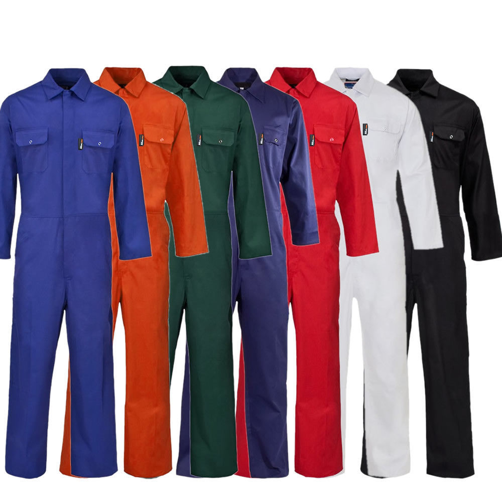 Mens Boilersuit Regular Work Boiler Suit Garage Coverall Site Workforce ...