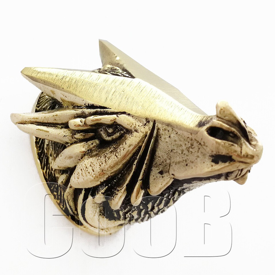 DRAGON Knife Pommel Finger Guard Solid Bronze for Custom Knives Making ...