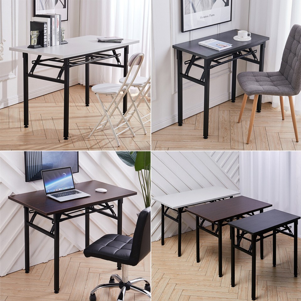 UK Foldable Computer Desk Folding Laptop PC Table Home Office Study ...