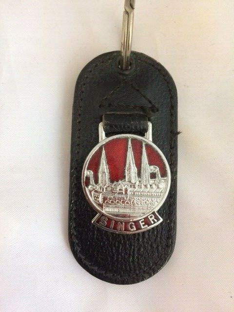 Vintage Torpedo Leather Keychain Key Fob, Key Fob Singer New Old Stock ...