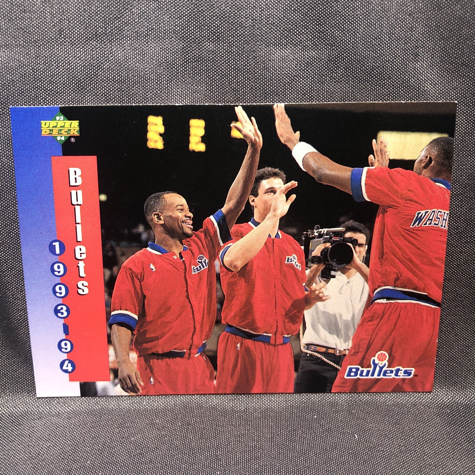 WASHINGTON BULLETS TEAM SCHEDULE 1993-94 UPPER DECK BASKETBALL CARD ...