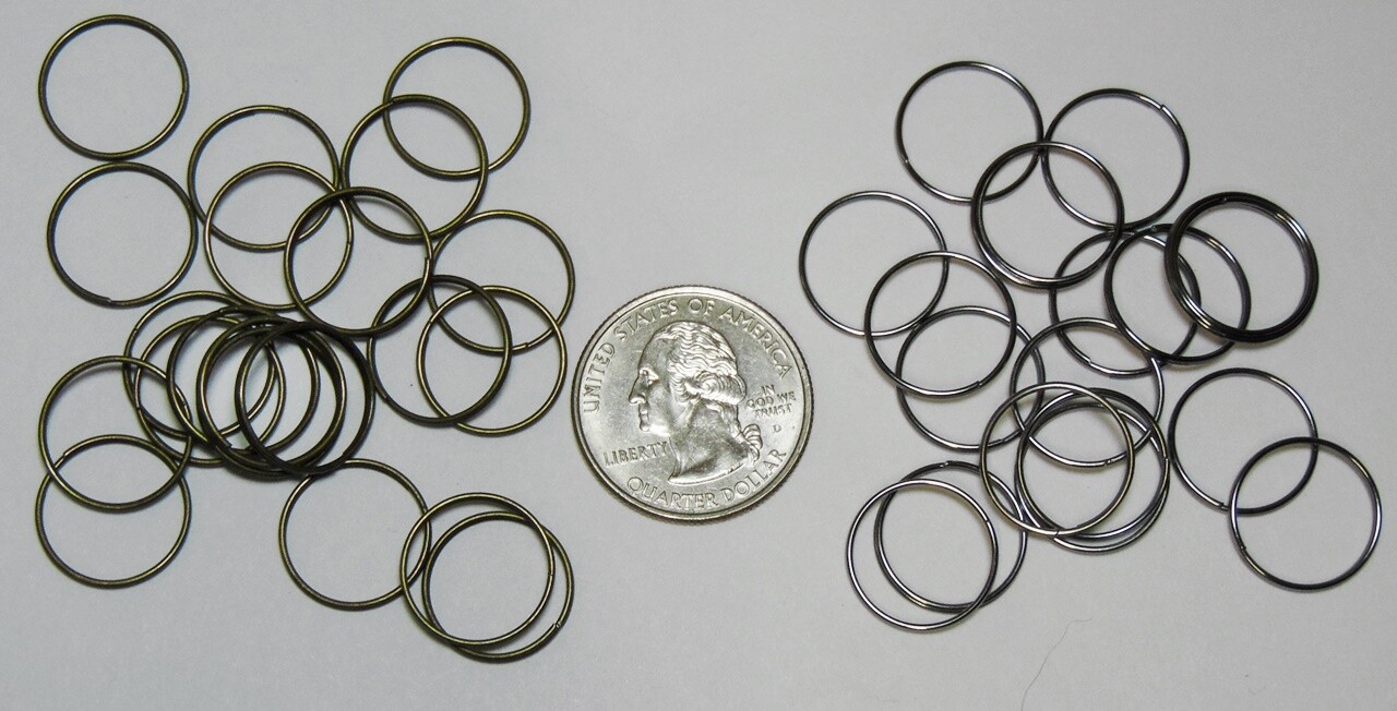 Economy 15mm STEEL Key Split RINGS 5/8" ~ 5 Colors Available ~ Qty 100 ...