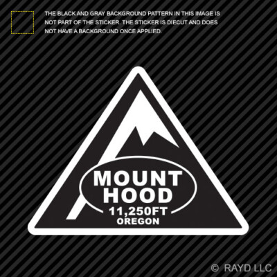 Triangle Mount Hood Sticker or mt hood climbed feet hike camp outdoors ...