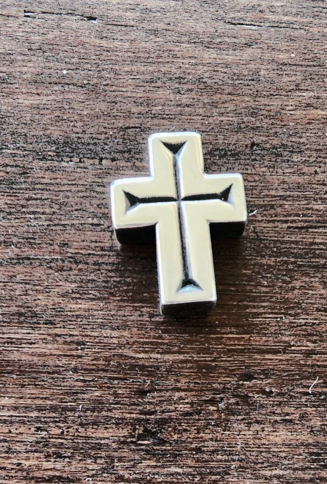 Retired James Avery Thick Unisex Cross Pendant with I… - Gem