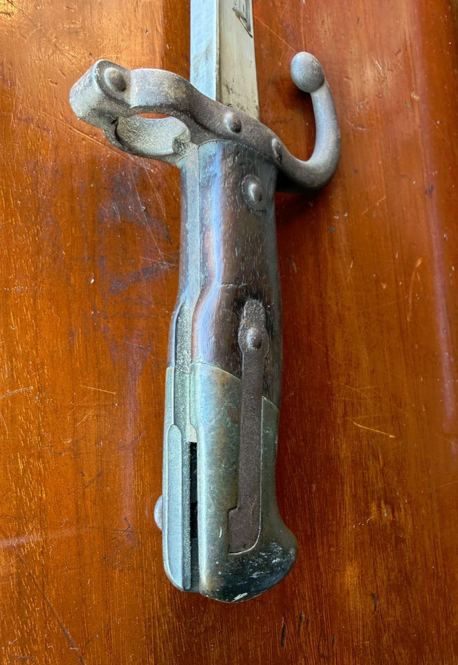 1877 French Bayonet Gras SWORD Scabbard Army Curved Quillion | eBay
