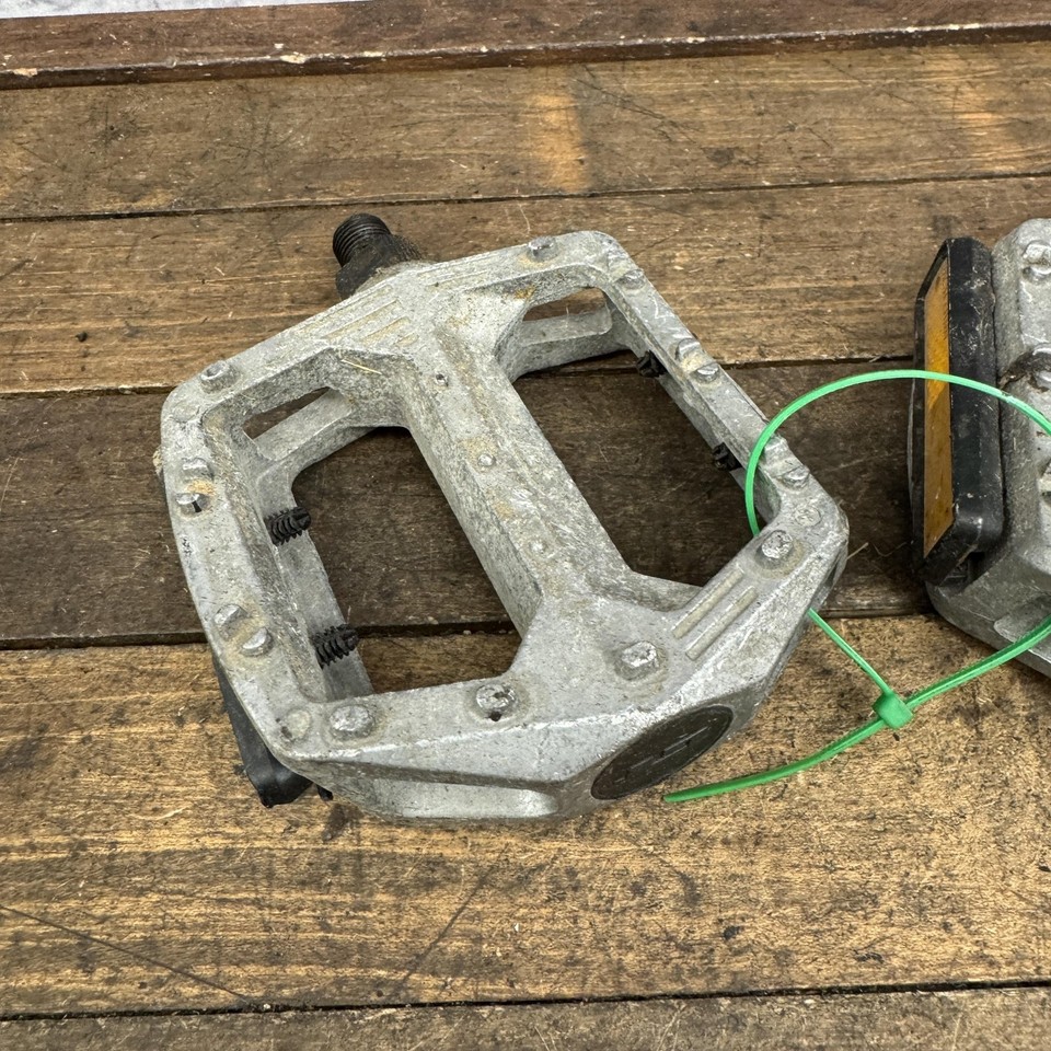 Vintage GT BMX Platform Bike Pedals 1/2 In Silver Alloy Cruiser 90s ...