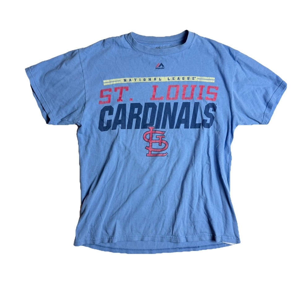 MAJESTIC St. Louis Cardinals Call The Bullpen T-Shirt Medium Faded Soft ...