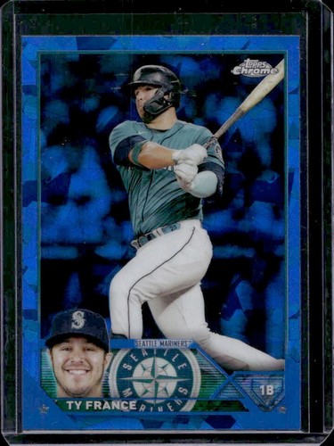 TY FRANCE TOPPS CHROME BLUE SAPPHIRE BASE SEATTLE MARINERS #626 2023 23 ...