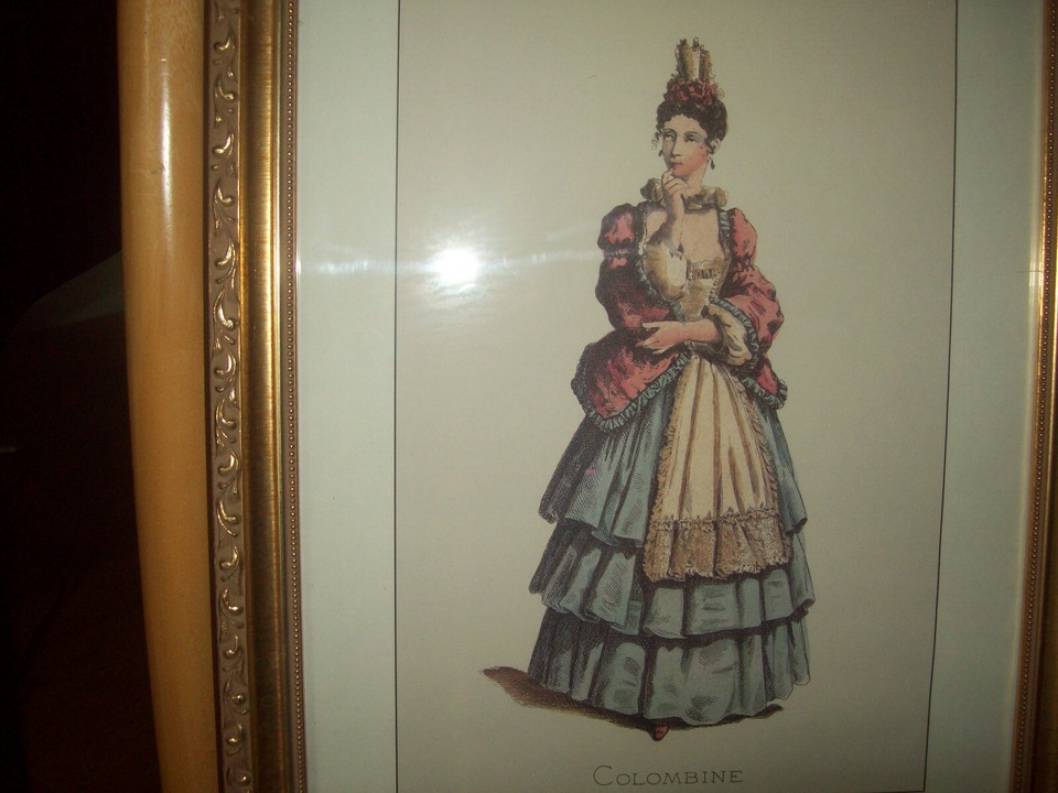 COLUMBINA STOCK THEATRE ITALY CHARACTER IN THE COMEDIA DELL'ARTE PRINT ...