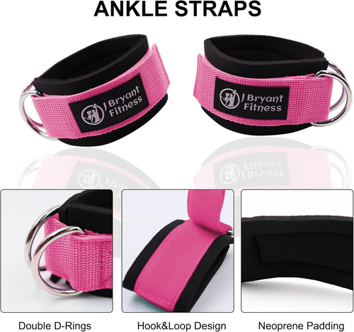 Lifting Wrist Straps for Weightlifting and Ankle Strap for Cable ...
