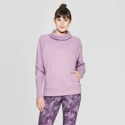 Women's c9 Champion Mauve Purple Terry Sweatshirt w/ Kangaroo Pocket ...