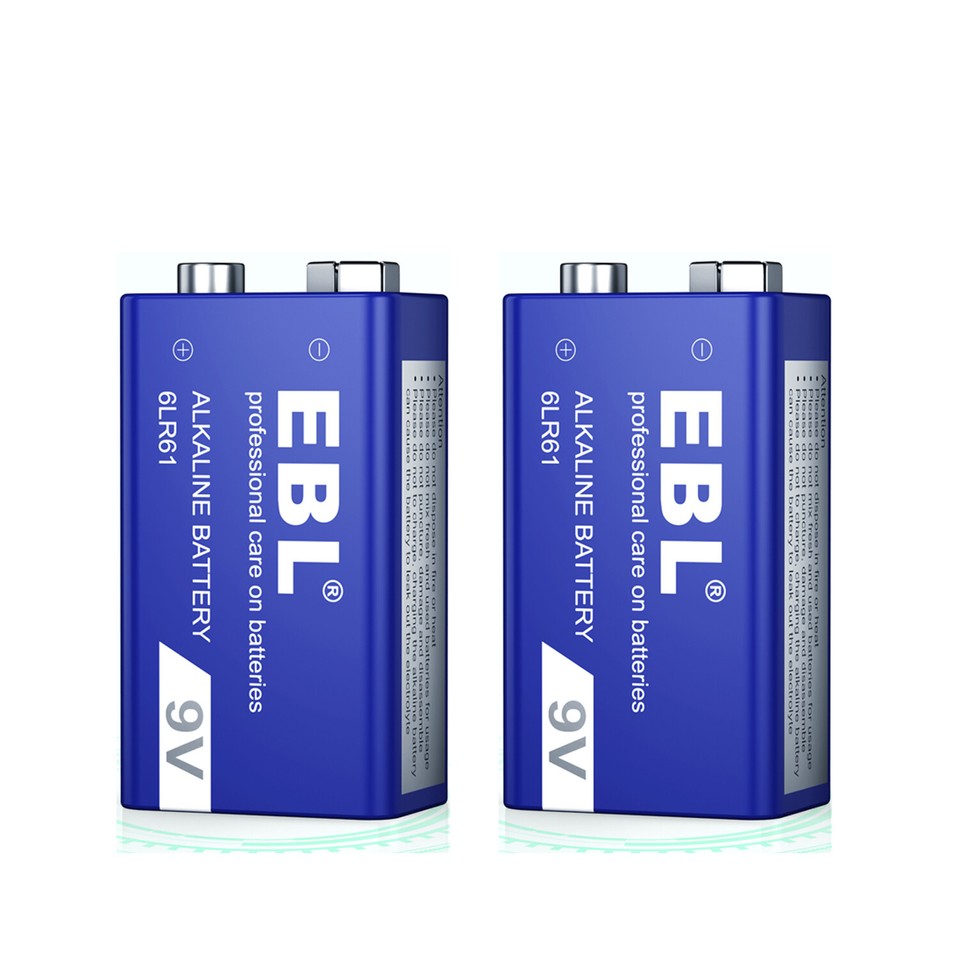 9V Alkaline Batteries Single Use / 9-Volt Ni-MH Li-ion Rechargeable ...