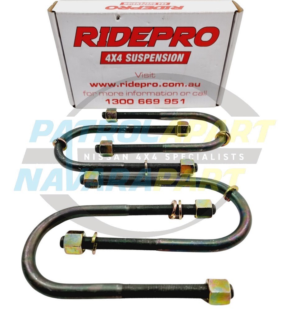Ridepro U Bolt Kit for Nissan Navara D23 NP300 with Rear Leaf Springs ...