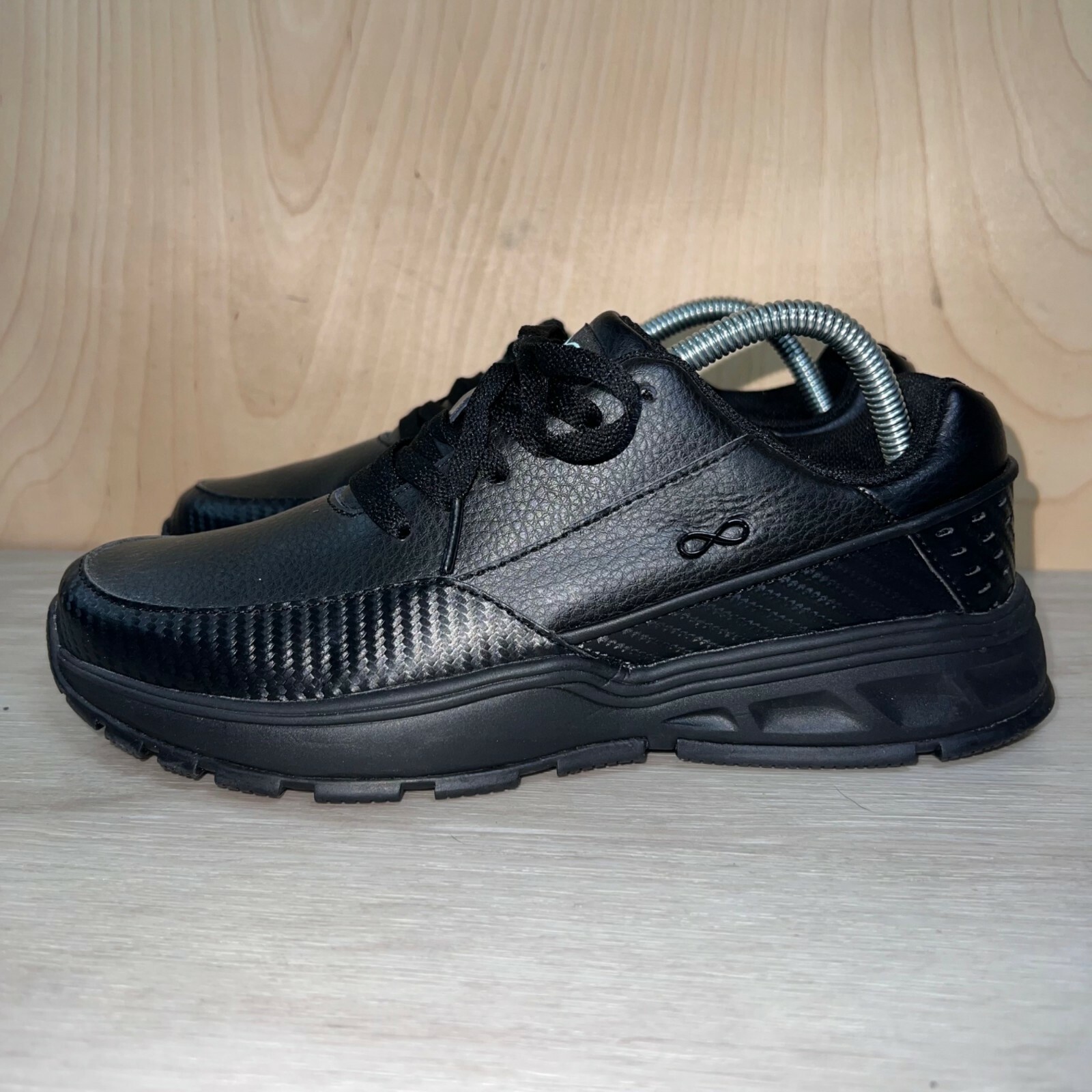 Infinity by Cherokee Flow Black Leather Sneakers Men's 9 UK 8 EU 42.5 ...