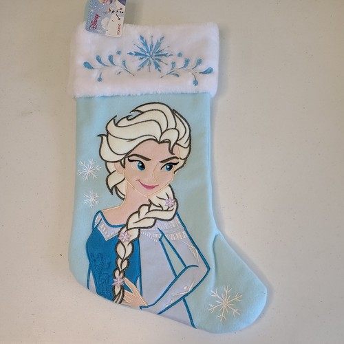 Frozen Elsa Disney Christmas Stocking Blue New Tag Snowflake ...