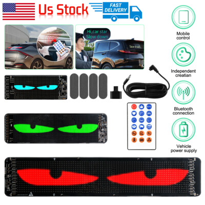 USB LED Car Flexible Sign Scrolling Message Display Screen APP ...