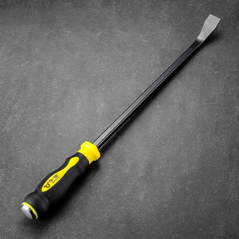 Pry Bar Set Heavy Duty Mechanic Crowbar With Angled Tip Protective ...