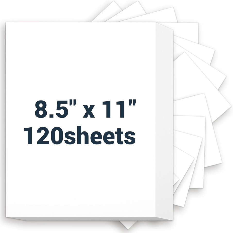 Cardstock 8.5 X 11, Thick Printer Paper 75 Lb/200 Gsm, 40 Sheets Card ...