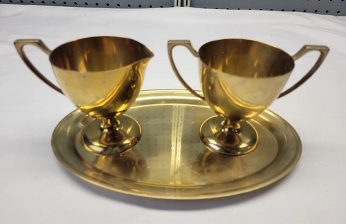 Vintage Dirilyte Dirigold Regal Cream and Sugar Set with Tray | eBay